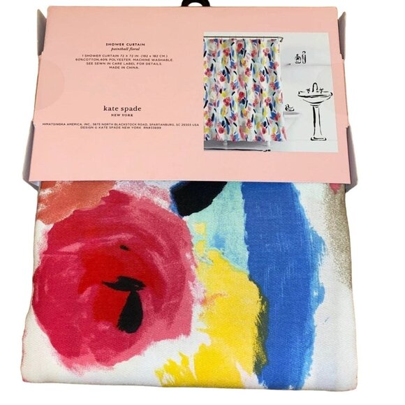 kate spade | Bath | Kate Spade Shower Curtain Paintball Floral New ...